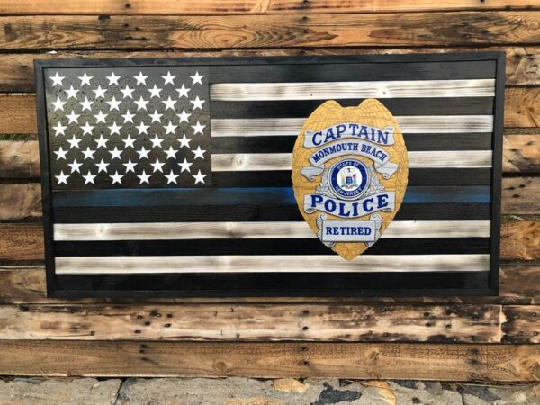 Thin Blue Line Badge – Your American Flag Store – Wooden American Flags ...