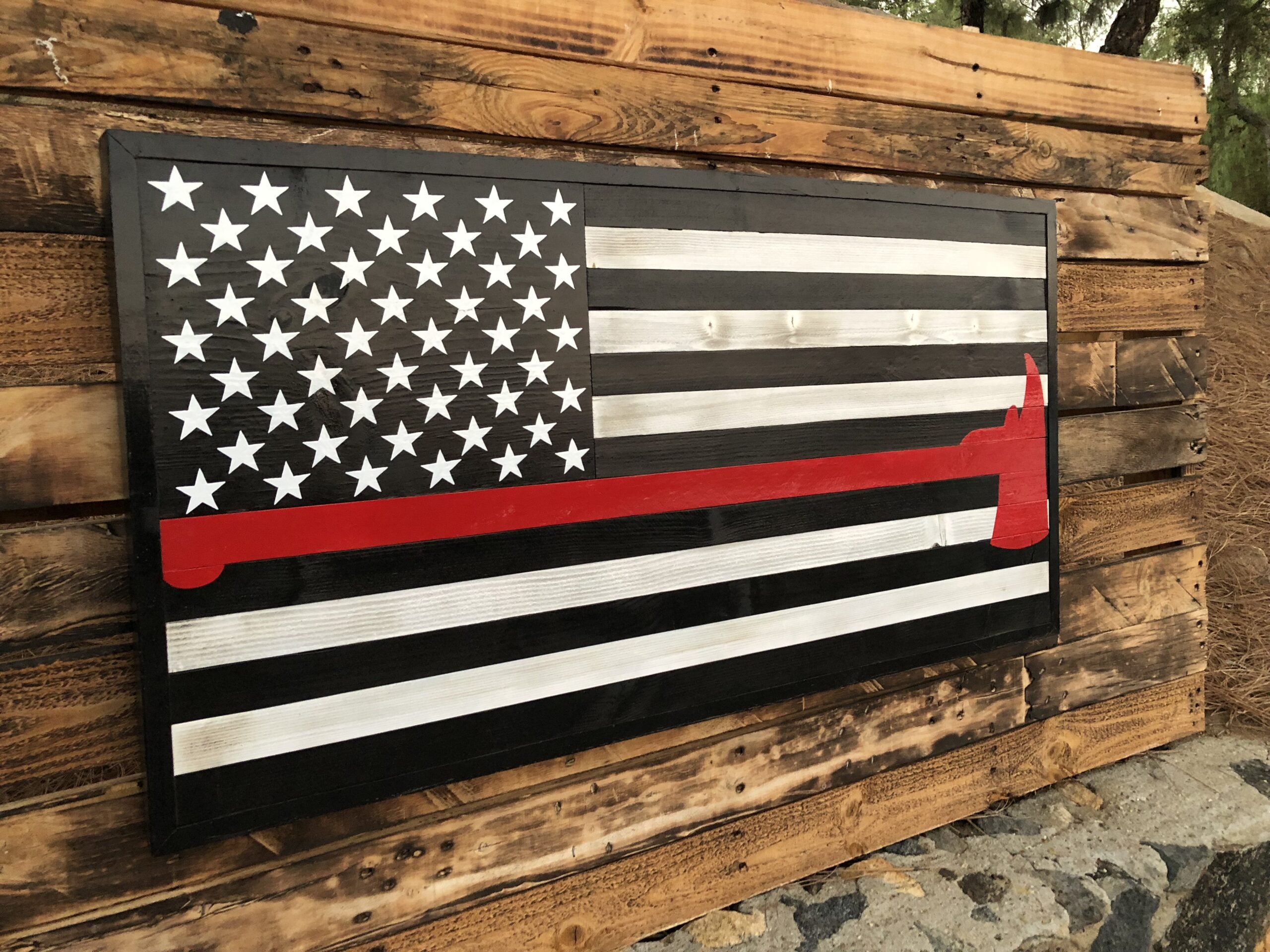 Thin Red Line – Your American Flag Store – Wood Flags – American Made