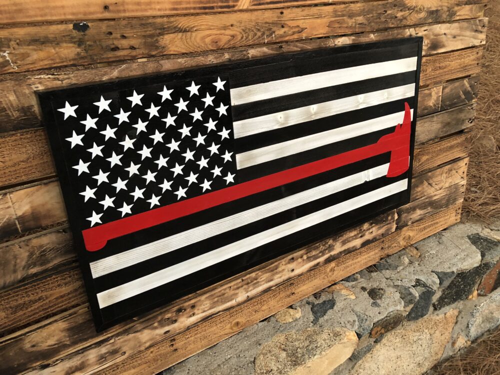 Thin Red Line – Your American Flag Store – Wood Flags – American Made