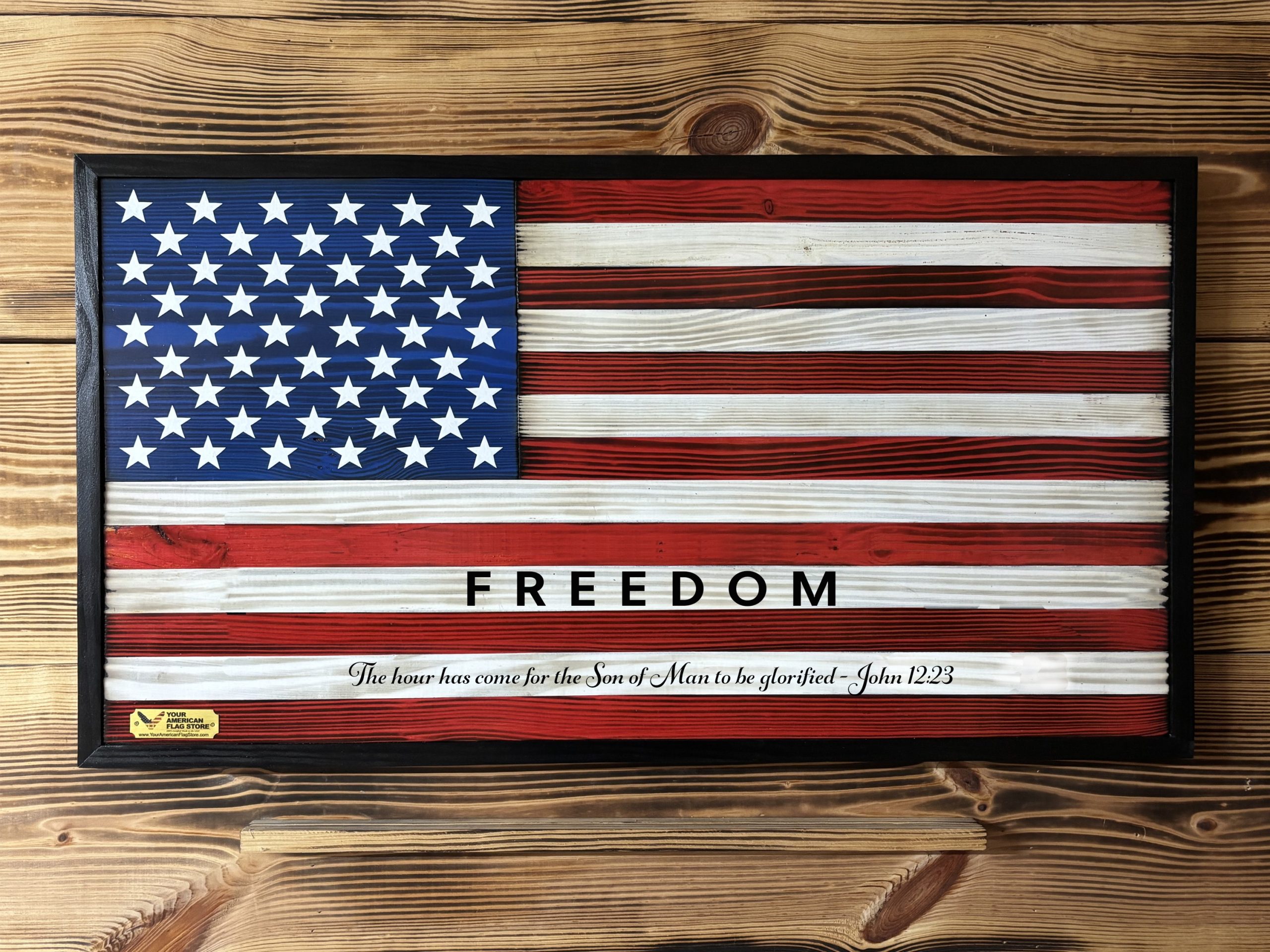 F R E E D O M – Charlie Kirk Tribute Flag – Your American Flag Store – Wooden American Flags ...